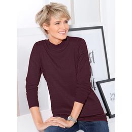 Stehkragenpullover Classic Basics "Pullover", Damen, Gr. 48, lila (beere), 100% Polyacryl, unifarben, figurumspielend, Pullover Stehkragenpullover
