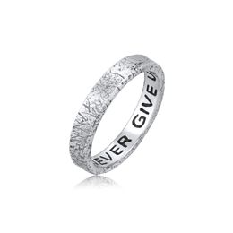 Silberring HAZE & GLORY "Ring Bandring 925 Sterling Silver - Motivator" Gr. 66, silber, Fingerringe, Damen, 66, Silber 925 (Sterlingsilber), Silberring
