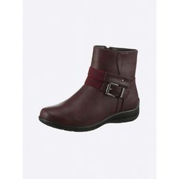 Stiefelette Casual Looks, Damen, Gr. 40, rot (bordeaux), Lederimitat, Schuhe Stiefelette