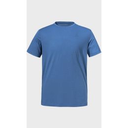 Sch&ouml;ffel Funktionsshirt SCH&Ouml;FFEL "T Shirt Buchberg M", Herren, Gr. 56, 0840, blau, Oberstoff: 60% Baumwolle, 40% Polyester, Rundhals, Shirts Funktionsshirt