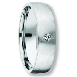Silberring ONE ELEMENT "Zirkonia Freundschaft Partner Ring aus 925 Silber" Gr. 48, silber, Fingerringe, Damen, 48,mit Zirkonia, Silber 925 (Sterlingsilber), Silberring
