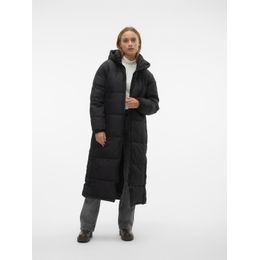 V&eacute;ro Moda Steppmantel VERO MODA "VMKLEA LONG COAT NOOS", Damen, Gr. XL, schwarz, Web, Obermaterial: 100% Polyester, unifarben, ca. Mitte Wade, M&auml;ntel Steppmantel