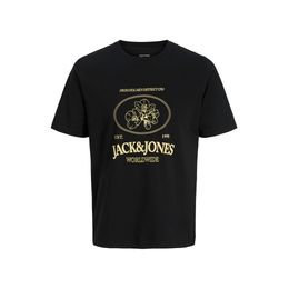 Jack & Jones Plus Jack & Jones Plus T-Shirt 'JORNantucket' Herren Gr&ouml;&szlig;e 7XL hellgelb / schwarz