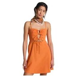 Strickkleid Billabong "Lima Mini", Damen, Gr. XL, US-Gr&ouml;&szlig;en, saffron, Obermaterial: 85% Walkfrottier, 15% Leinen;, Kleider Strickkleid