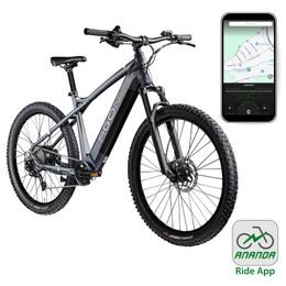 agon Alpha E Bike Mountainbike Herren oder Damen 170 - 190 cm Pedelec 27,5 Zoll rock grey anthracite
