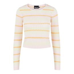 Pieces Pullover 'Venice' Damen Gr&ouml;&szlig;e XS creme / dunkelgelb