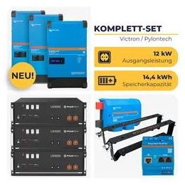 HUSATECH PowerSet: 3-phasig mit 2x MultiPlus-II 48/4k5/55-32 + 1x MultiPlus-II 48/4k5/55-32 GX + 3x US5000 | 12 kW 14,4 kWh