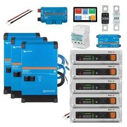 HUSATECH PowerSet 3 Phasig mit Victron MultiPlus-II 48/5000/70-50 und 25,6 kWh Pytes E-Box V5&deg; LFP-Batterie
