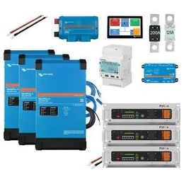 HUSATECH PowerSet 3 Phasig mit Victron MultiPlus II 48/3000/35-32 und 15,3 kWh Pytes E-Box V5&deg; LFP-Batterie