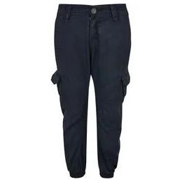 Stoffhose Urban Classics "Urban Classics Herren Boys Cargo Jogging Pants", M&auml;dchen, Gr. 158/164, Normalgr&ouml;&szlig;en, navy, 100% Baumwolle, unifarben, normal, Hosen Stoffhose