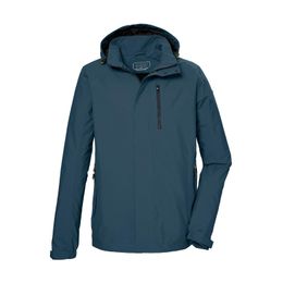 Outdoorjacke Killtec "KOS 52 MN JCKT", Herren, Gr. L, ocean, Obermaterial: 100% Polyester;Futter: 100% Polyester, Jacken Outdoorjacke, Funktionsjacke: wind- und wasserdicht, atmungsaktiv, abnehmbare Kapuze