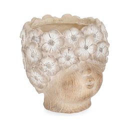 Bizzotto Blumentopf "Blossy Face" in Beige - (H)21,5 x &Oslash; 22 cm - 12% | Gartenwerkzeuge