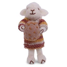 Gry & Sif Dekofigur ''Sheep'' in Wei&szlig;/ Rot/ Gelb - (L)11 cm - 17% | Dekofiguren