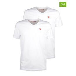 U.S. Polo Assn. 2er-Set: Shirts in Wei&szlig; - 34% | Gr&ouml;&szlig;e M | Herren-plussize
