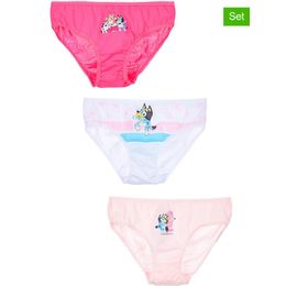 Bluey 3er-Set: Slips "Bluey" in Rosa/ Pink/ Wei&szlig; - 54% | Gr&ouml;&szlig;e 104/110 | Kinder-waesche