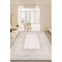 Mioli Kurzflor-Teppich ''Strawo'' in Creme/ Grau - 69% | Gr&ouml;&szlig;e 80x250 cm |