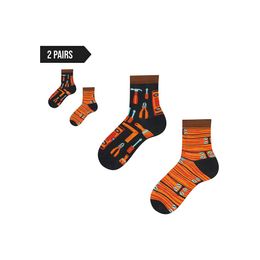 TODO SOCKS 2er-Set: Socken in Schwarz/ Orange - 52% | Gr&ouml;&szlig;e 27-30 | Babysocken-strumpfhosen