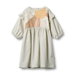 Wheat Kleid in Hellgrau/ Wei&szlig; - 51% | Gr&ouml;&szlig;e 110 | Kinderkleider