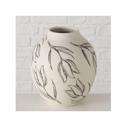 Boltze Vase "Carina" in Creme/ Schwarz - (H)25 x &Oslash; 22 cm - 24% | Kerzen-vasen