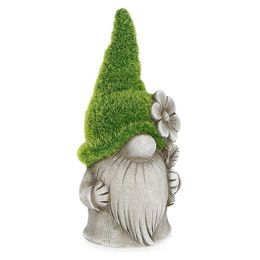 Bizzotto Gartenzwerg in Grau/ Gr&uuml;n - (B)8 x (H)18 x (T)7,5 cm - 15% | Gartendeko