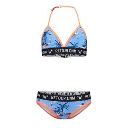 Retour Bikini "Lavina" in Blau/ Schwarz/ Orange - 79% | Gr&ouml;&szlig;e 92 | Kinder-bademode