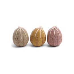 Gry & Sif 3er-Set: Dekoh&auml;nger ''Eggs'' in Beige/ Gelb/ Rosa - (H)3,75 x &Oslash; 3 cm - 15% | Wohndekoration