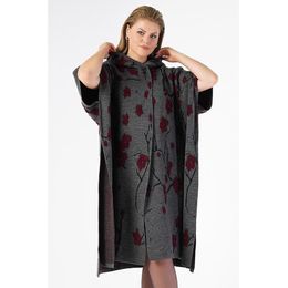 Nelly Poncho in Grau/ Bunt - 85% | Damenjacken