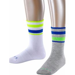 Esprit 2er-Set: Socken ''Sport'' in Wei&szlig;/ Grau - 14% | Gr&ouml;&szlig;e 23-26 | Kinder-outdoor-waesche