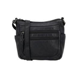 HIDE & STITCHES Leder-Umh&auml;ngetasche in Schwarz - (B)34 x (H)25 x (T)10 cm - 51% | Damen-taschen