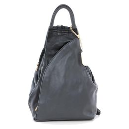 Lucca Baldi Leder-Rucksack "Novara" in Anthrazit/ Schwarz - (B)29 x (H)34 x (T)13 cm - 77% | Damen-taschen