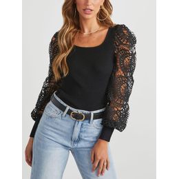 Milan Kiss Bluse in Schwarz - 68% | Gr&ouml;&szlig;e M | Damen-blusen