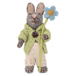 Gry & Sif Dekofigur ''Bunny'' in Grau/ Gr&uuml;n - (L)13 cm - 17% | Dekofiguren