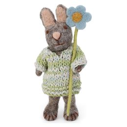 Gry & Sif Dekofigur ''Bunny'' in Grau/ Gr&uuml;n - (L)13 cm - 17% | Dekofiguren