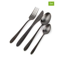 SALT & PEPPER Salt and Pepper 24tlg. Besteckset "Slim" in Schwarz - 49% | Gedeckter-tisch