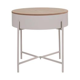 House Nordic Beistelltisch "Sisco" in Hellbraun/ Beige - (H)40 x &Oslash; 40 cm - 58% | Tische