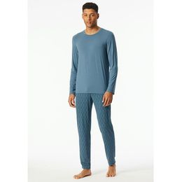 Schiesser Pyjama in Blau - 58% | Gr&ouml;&szlig;e 58 | Herren-waesche