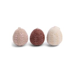 Gry & Sif 3er-Set: Dekoh&auml;nger ''Eggs'' in Rosa/ Wei&szlig; - (H)3,75 x &Oslash; 3 cm - 15% | Wohndekoration