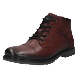Bugatti Herren Bugatti Schn&uuml;rboots Boots, Herrenschuh, Stiefelette mit seitlichem Logo-Branding rot 44