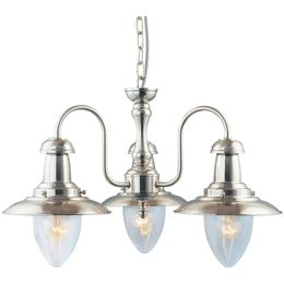 Searchlight H&auml;ngeleuchte &raquo;Fisherman II 3Lt Pendant&laquo; E27 1 Stk. silber