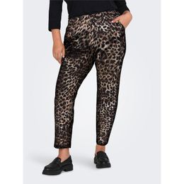 Only Carmakoma Damen Only CARMAKOMA Jogger Pants &raquo;CARGOLDTRASH CLASSIC PANT NEW AOP PNT&laquo; beige 48, L&auml;nge 32