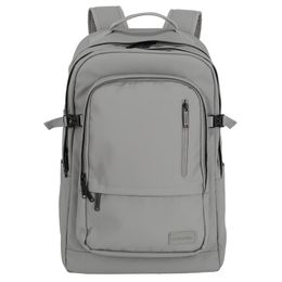 Travelite Damen Travelite Freizeitrucksack &raquo;BASICS Rucksack Plane&laquo; Schulrucksack Arbeitsrucksack Reiserucksack mit 15,6 Zoll Laptopfach grau B/H/T: 