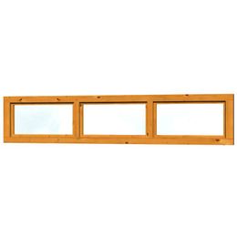 Skan Holz Fenster &raquo;Oberlicht&laquo; 147 x 30 cm braun Glas, Massivholz