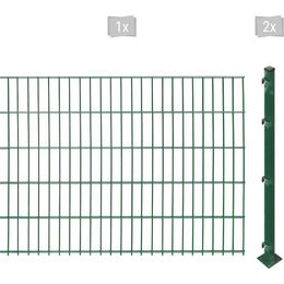 Arvotec Doppelstabmattenzaun &raquo;ESSENTIAL 103 zum Aufschrauben&laquo; Zaunh&ouml;he 103 cm, Zaunl&auml;nge 2 - 60 m gr&uuml;n Kunststoff, Stahl
