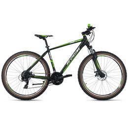 KS-Cycling KS Cycling Mountainbike &raquo;Hardtail 27,5'' Morzine schwarz-gr&uuml;n 21 G&auml;nge&laquo; 21 Gang Kettenschaltung Mountainbike