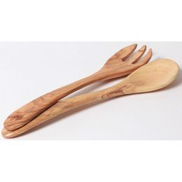BERARD FRANCE 1892 Salatbesteck &raquo;Provencal&laquo; Olivenholz, 30 cm braun Massivholz