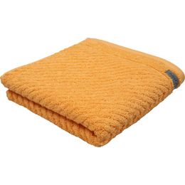 Ross Duschtuch &raquo;Smart&laquo; Uni-Rippe mit Velourslabel orange Frottier, Obermaterial: 100% Baumwolle