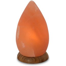 Himalaya Salt Dreams Salzkristall-Tischlampe &raquo;Drop&laquo; E14 1 Stk. Warmwei&szlig; Handgefertigt aus Salzkristall - jeder Stein ein Unikat, H: ca.20 cm orange