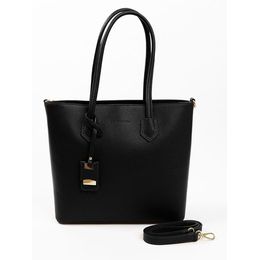 Lia Biassoni Leder-Schultertasche in Schwarz - (B)34 x (H)29 x (T)12 cm - 75% | Damen-taschen