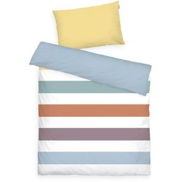 Tom Tailor HOME Babybettw&auml;sche &raquo;TWO-TONE SOLID COLORS in Gr. 100x135cm&laquo; 2 Stk. new bedroom, gewebtes Label bunt Renforc&eacute;, Obermaterial: 100% Baumwolle