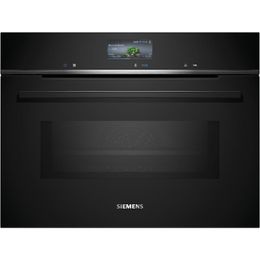 Siemens Backofen mit Mikrowelle iQ700 &raquo;CM776GKB1&laquo; mit 1-fach-Teleskopauszug Perfekte Zubereitung von Gerichten dank cookControl Pro schwarz Backofen 